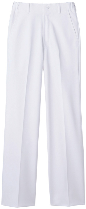 【MONTBLANC/モンブラン-72-891】メンズストレートパンツ（ホワイト）【ダルファイン・ハーフアトラストリコット】 [医療白衣ユニフォーム.com]