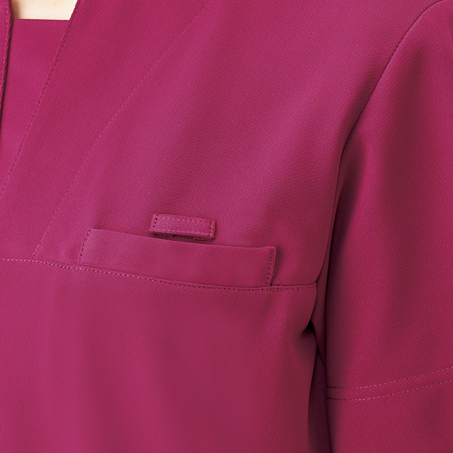 【KAZEN/株式会社アプロンワールド-989-48】男女兼用スクラブ（ネイビー）【リアン】 [医療白衣ユニフォーム.com]