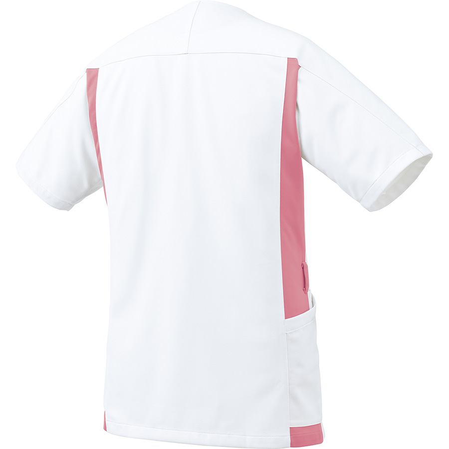 【Mizuno-ミズノ-MZ-0237-C69】メンズジャケット（ホワイト×ターコイズ）【コネクト（トリコット）/カチオントリコット】 [医療白衣ユニフォーム.com]