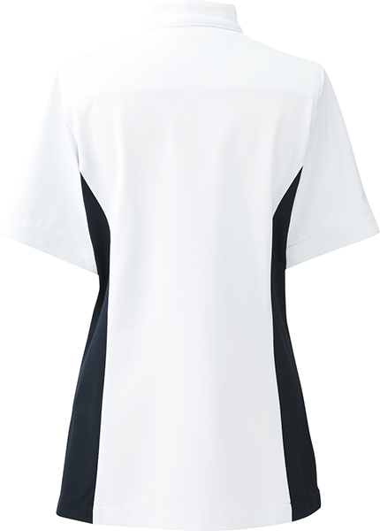 【KAZEN/株式会社アプロンワールド-094-28】メンズジャケット（ホワイト×ネイビー）【ソフトトリコット】 [医療白衣ユニフォーム.com]