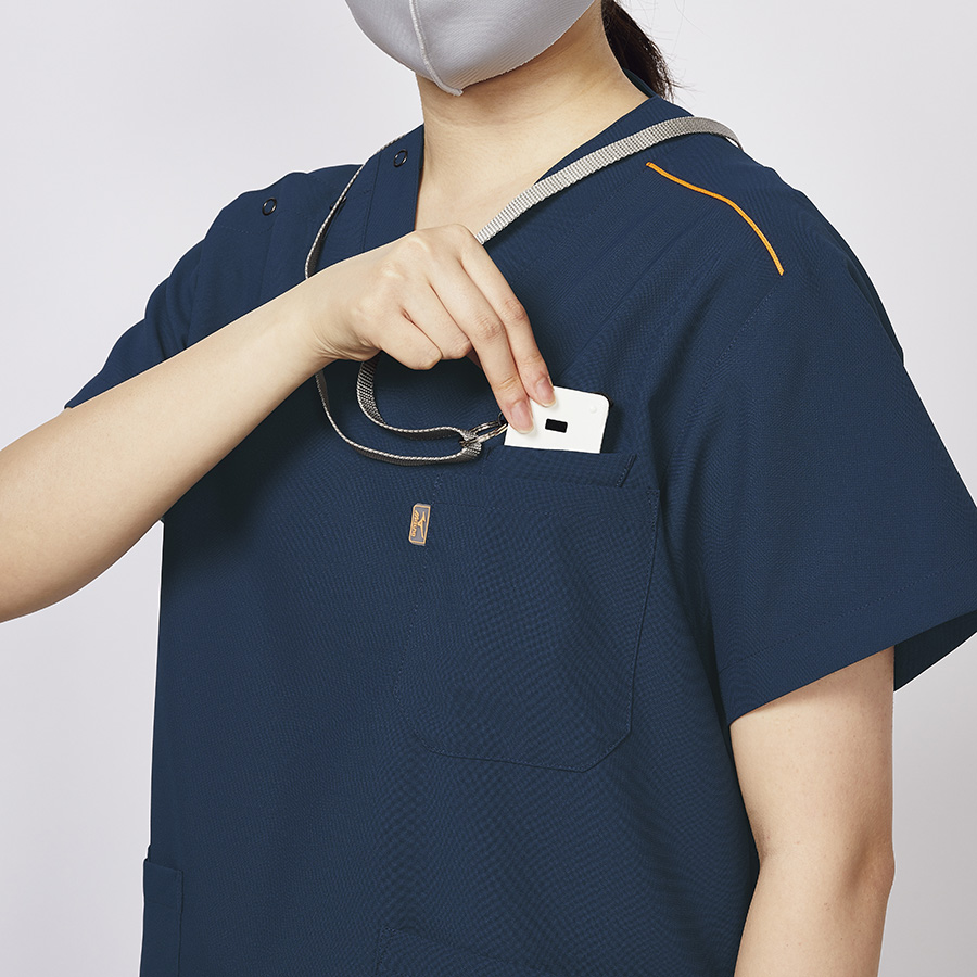 【Mizuno-ミズノ-MZ-0230-C6】男女兼用スクラブ（グリーン）【ソフトトロピカル】 [医療白衣ユニフォーム.com]