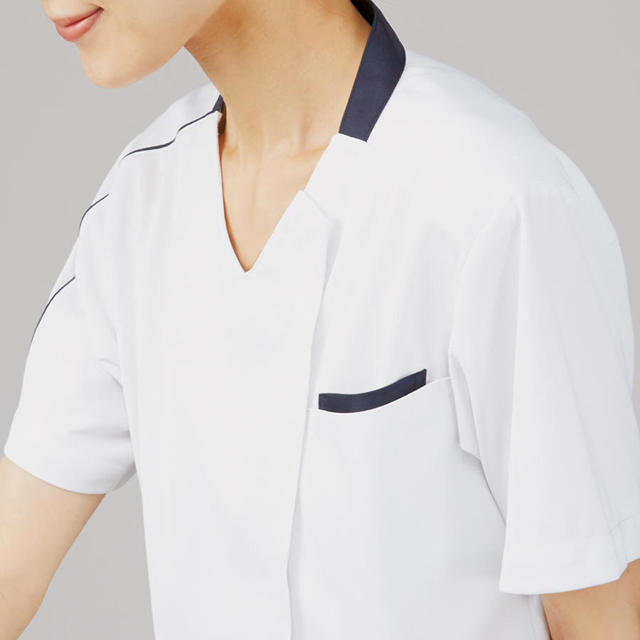 【MONTBLANC/モンブラン-MS003-2283】男女兼用スクラブ（ブルー/Mネイビー）【ライトストレッチトリコット】 [医療白衣ユニフォーム.com]