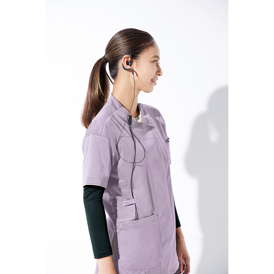 【Unite＆Calala/チトセ株式会社-UN-0403-C90】男女兼用ファスナースクラブ（チャコールグレー）【CDMIXスムース】 [医療白衣ユニフォーム.com]