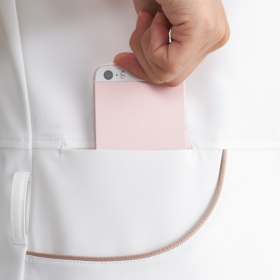 【KAZEN/株式会社アプロンワールド-KZN312-C18】BIANCAレディースプルオーバー（ネイビー）【デルタ】 [医療白衣ユニフォーム.com]