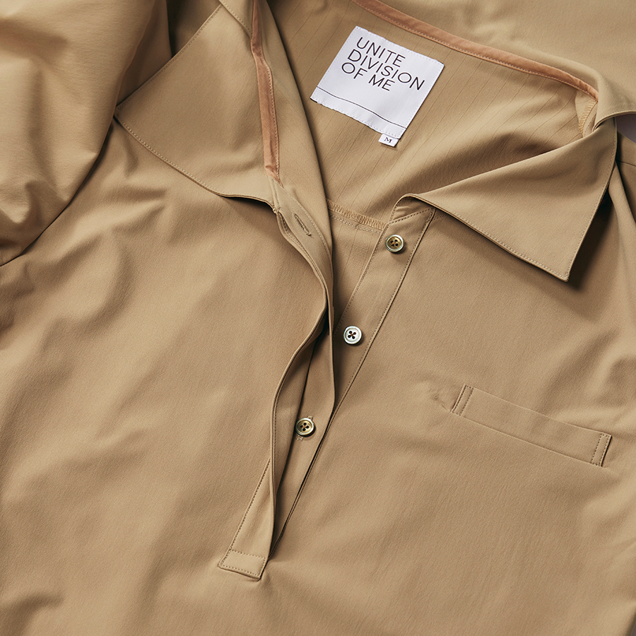 【Unite/ユナイト-DOM-0007-C83】レディース長袖トップス（クリーム）【軽量ストレッチツイル】 [医療白衣ユニフォーム.com]