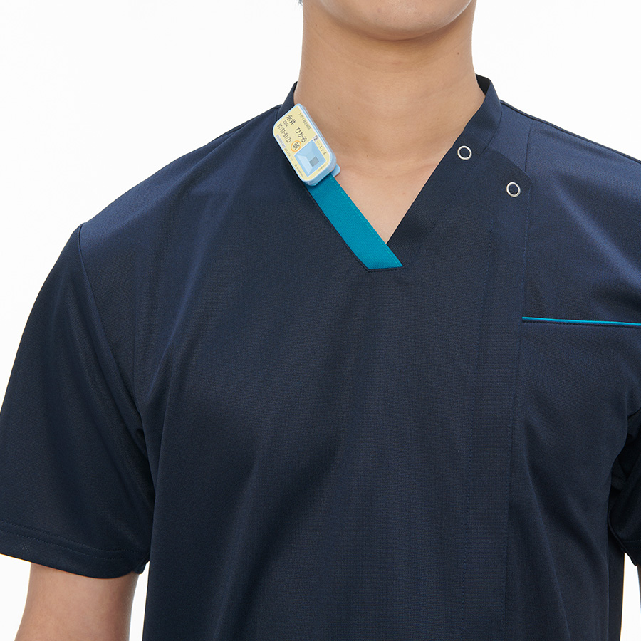 【NAGAILEBEN/ナガイレーベン-JD-5107-6】男女兼用スクラブ（ブルー）【JD】 [医療白衣ユニフォーム.com]