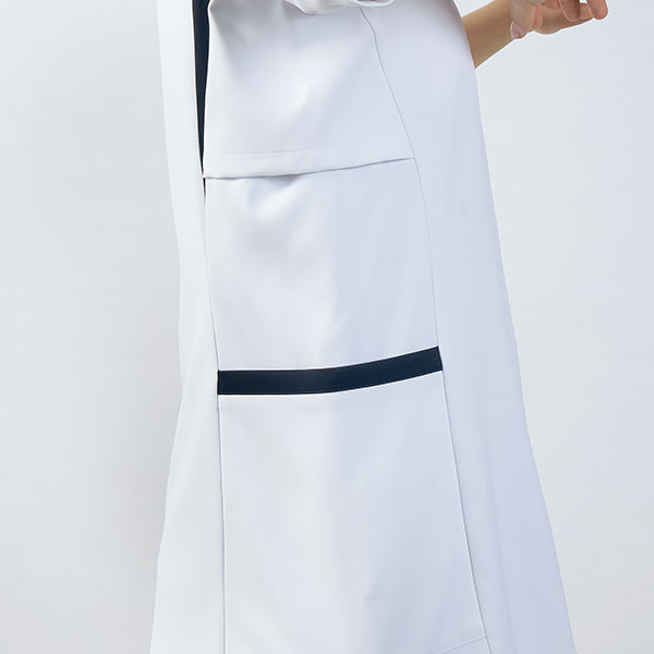 【2026年廃番予定商品-モンブラン/アシックス-CHM854-0140】メンズジャケット(ホワイト×グレー)【ソフトラチネ】 [医療白衣ユニフォーム.com]