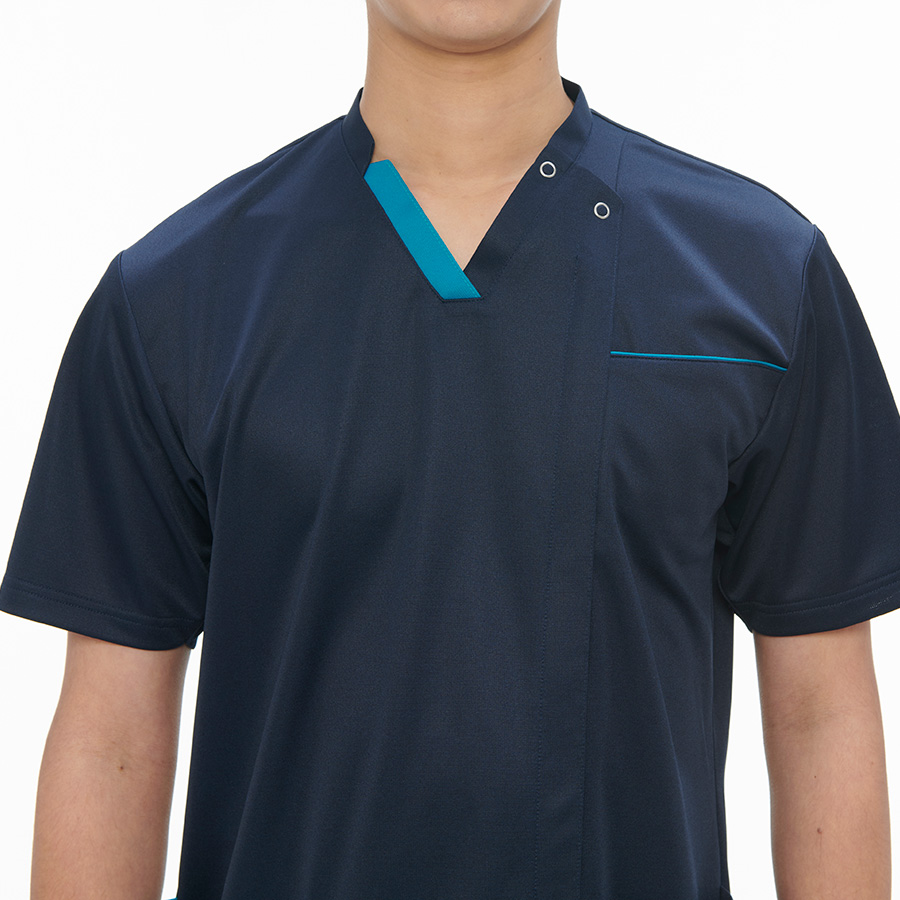 【NAGAILEBEN/ナガイレーベン-JD-5107-6】男女兼用スクラブ（ブルー）【JD】 [医療白衣ユニフォーム.com]