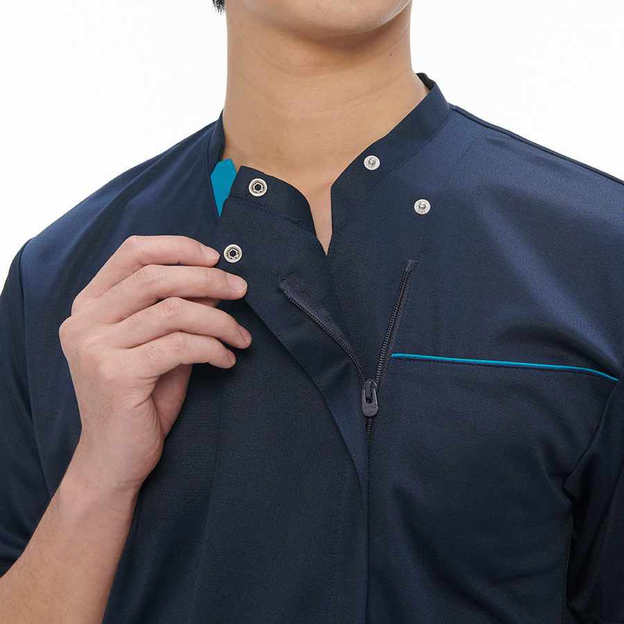 【NAGAILEBEN/ナガイレーベン-JD-5107-6】男女兼用スクラブ（ブルー）【JD】 [医療白衣ユニフォーム.com]