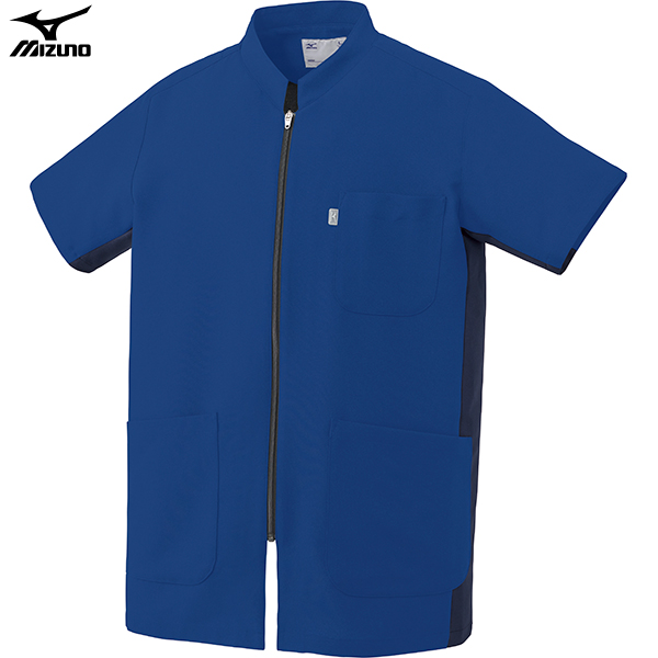 【Mizuno-ミズノ-MZ-0403-C3】男女兼用ファスナースクラブ（ブルーネイビー）【ストレッチトロピカル】 [医療白衣ユニフォーム.com]
