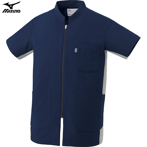 【Mizuno-ミズノ-MZ-0403-C5】男女兼用ファスナースクラブ（ネイビー）【ストレッチトロピカル】 [医療白衣ユニフォーム.com]