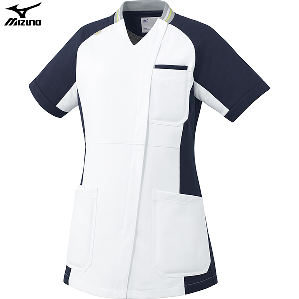 【Mizuno-ミズノ-MZ-0401-C5】レディースファスナースクラブ（ネイビー）【コネクト/カチオントリコット】 [医療白衣ユニフォーム.com]