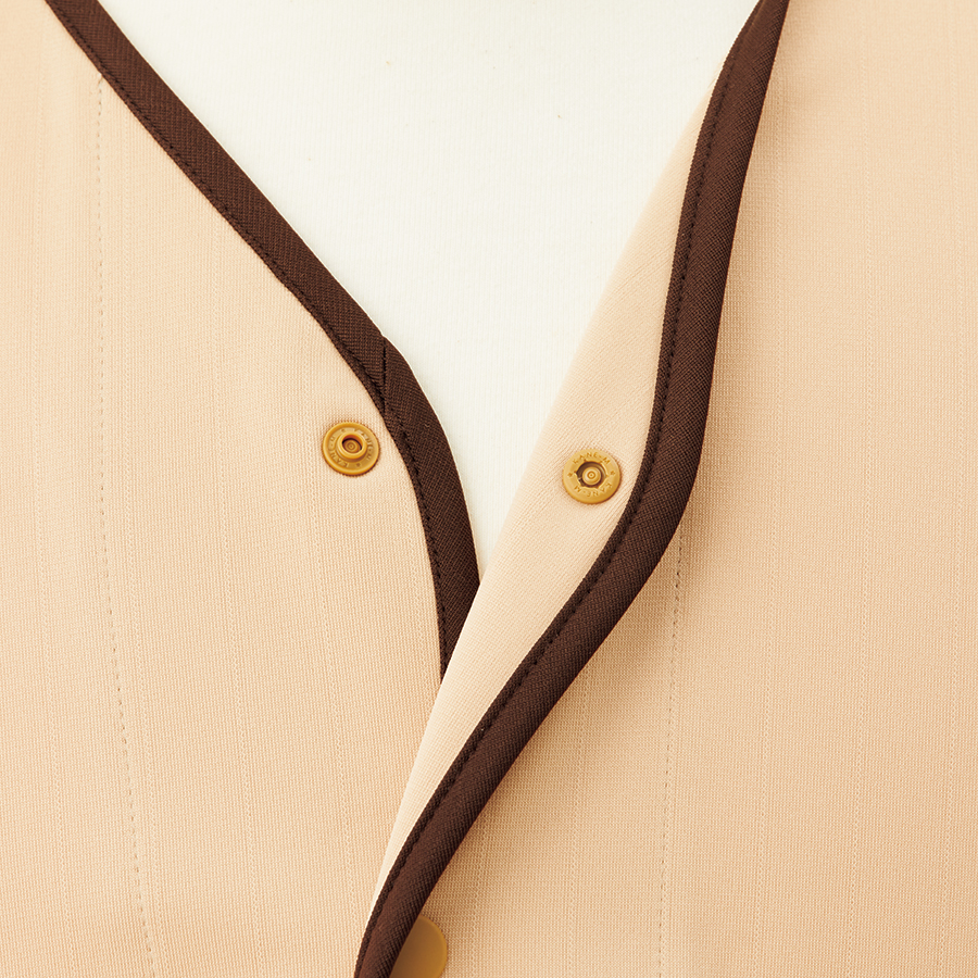 【KAZEN/カゼン-304-49】ニットノーカラーパジャマ（ファニーグリーン）【制電トリコット】 [医療白衣ユニフォーム.com]